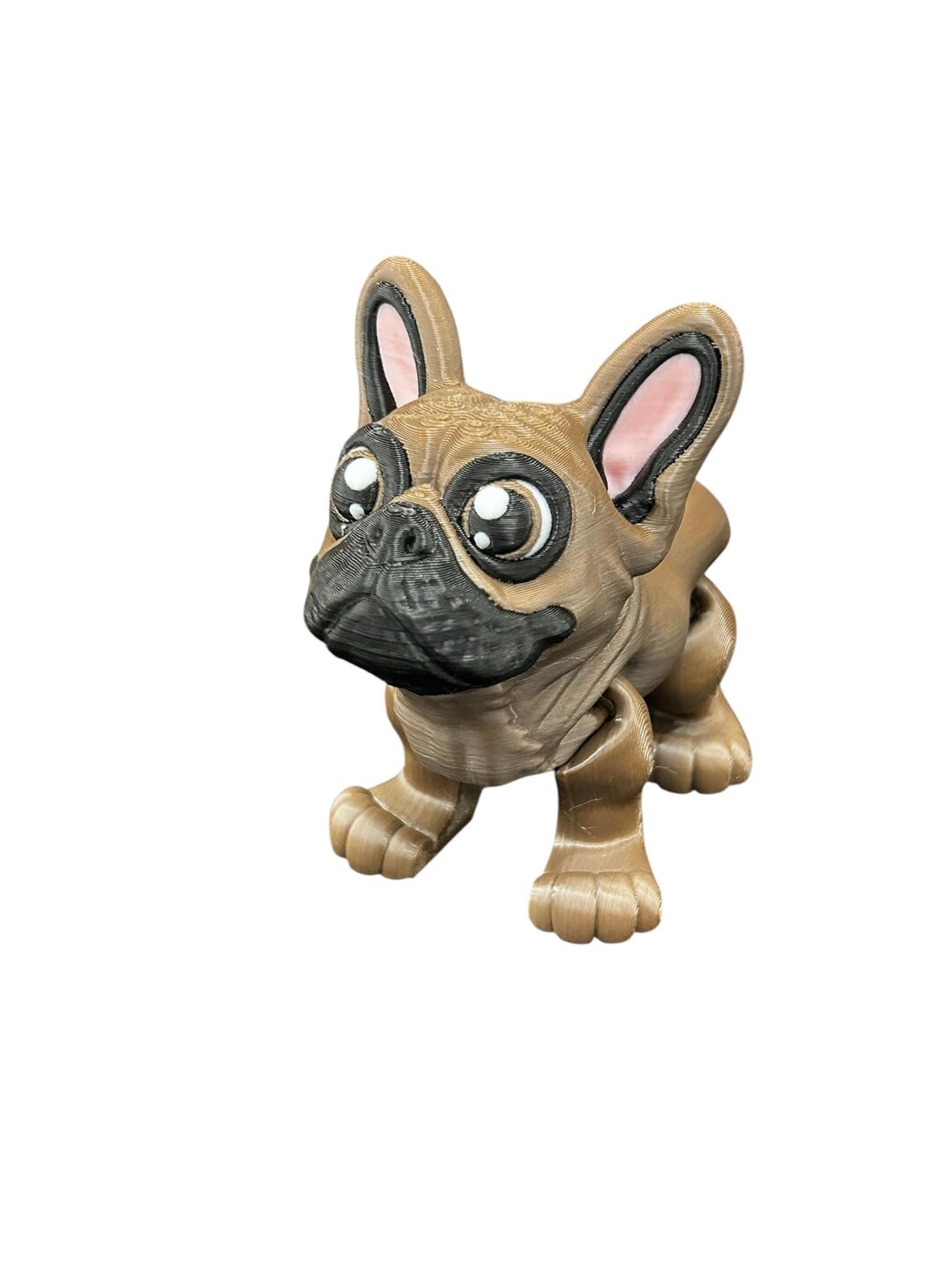 Frenchie Dog Brown Articulated 3D Printed Figure Figurine - Etsy