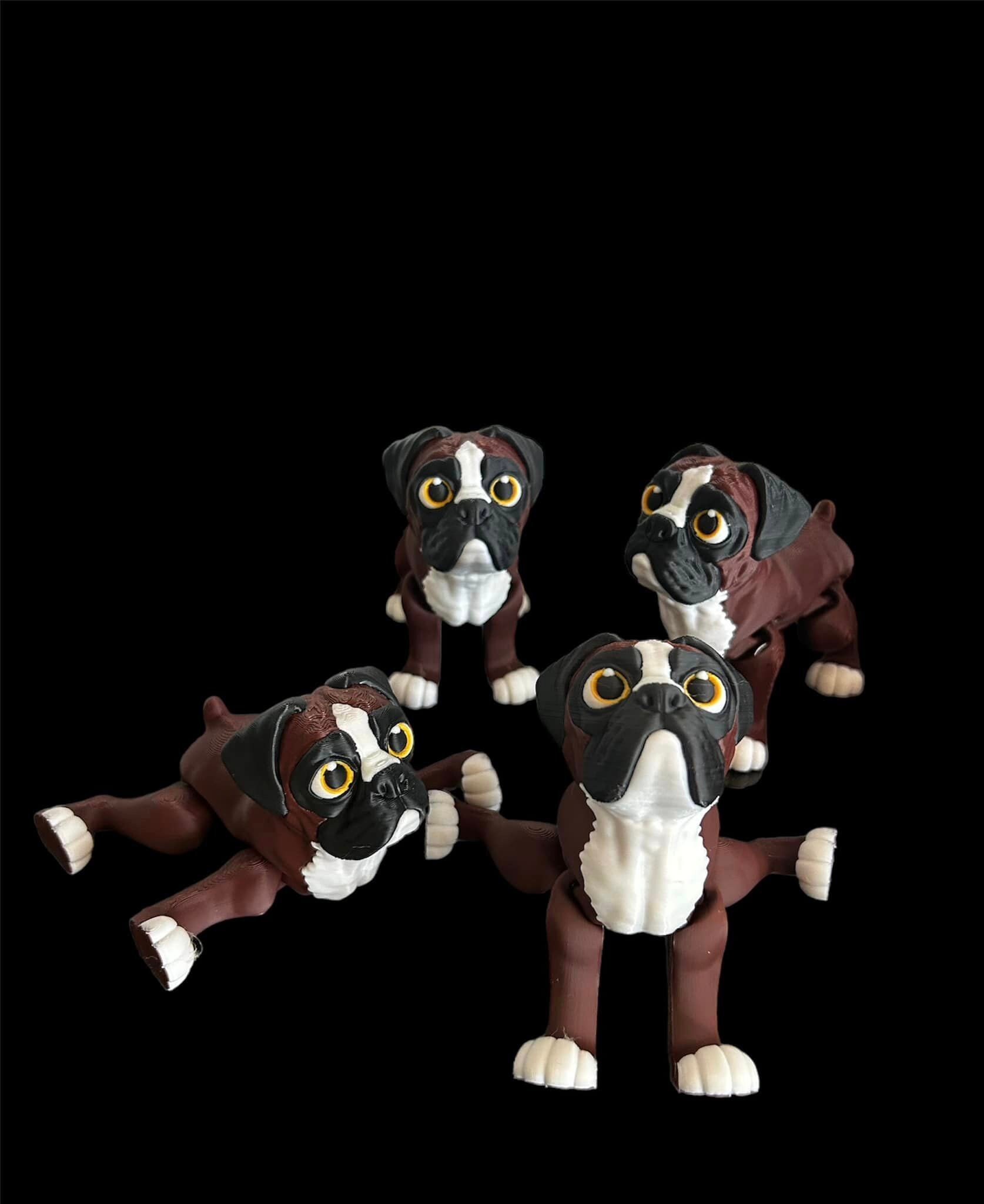 Boxer Dog Articulated 3D Printed Figure Figurine - Etsy