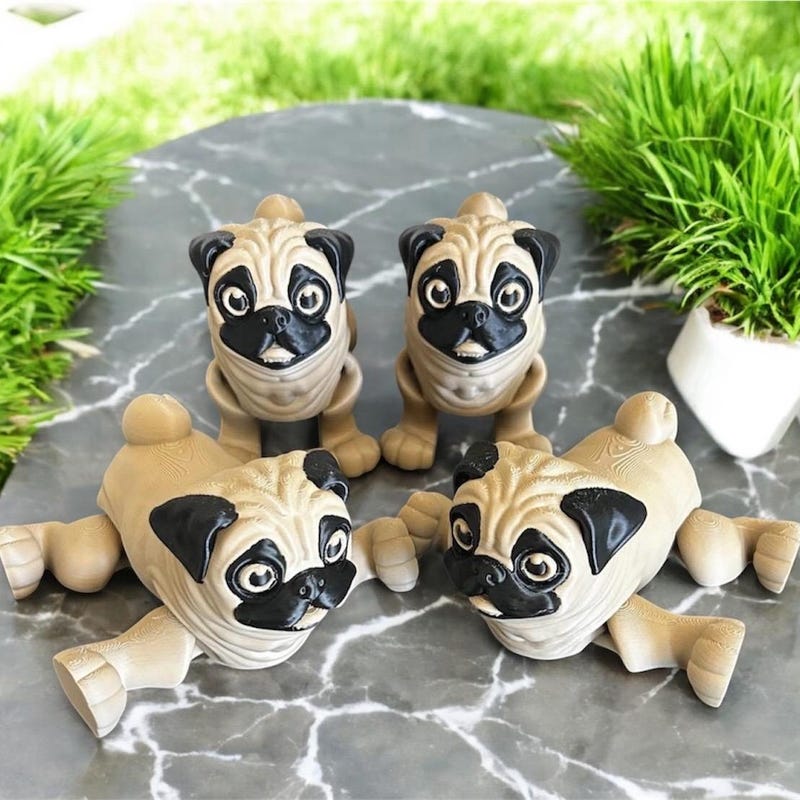 Pug Figure - Etsy
