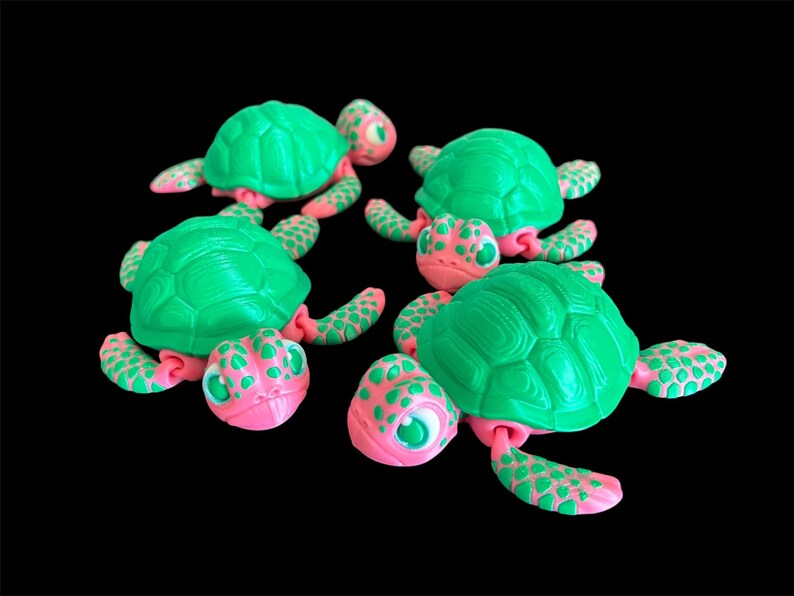 Sea Turtle Fidget Articulated 3D Printed Figure Figurine - Etsy