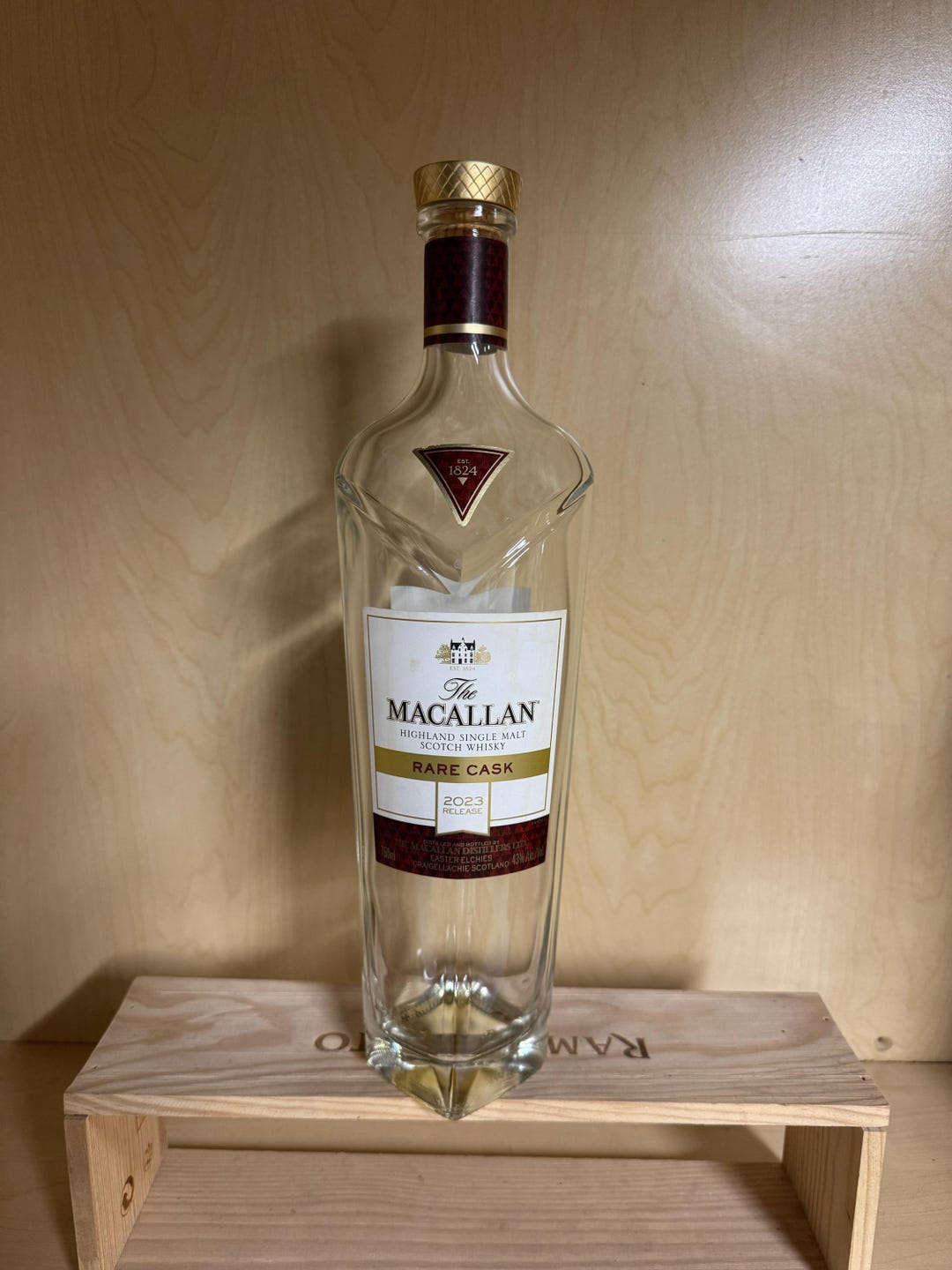 Macallan Rare Cask Empty Scotch Bottle: Bar Cart Decor, Upcycling - Etsy