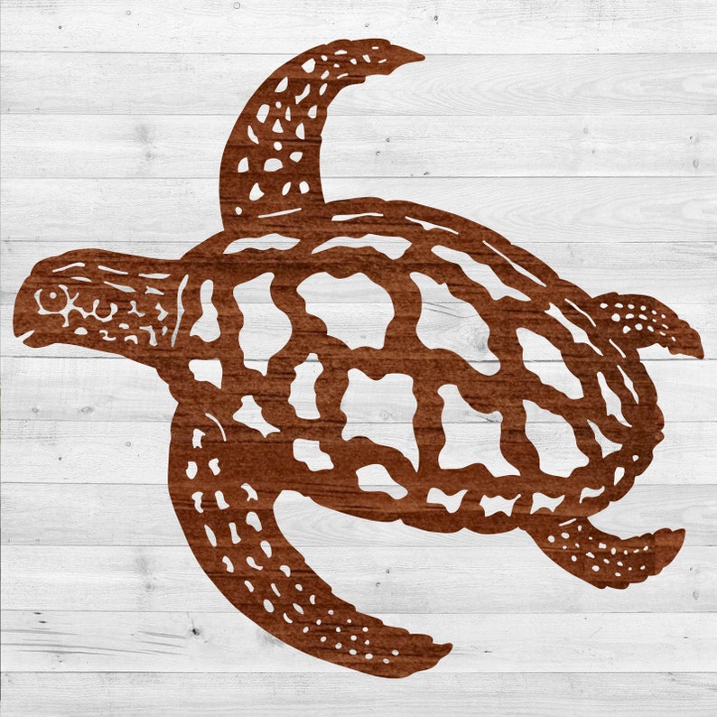 Sea Turtle Laser Cut Out Picture Mirror Wall Accent Custom | Etsy