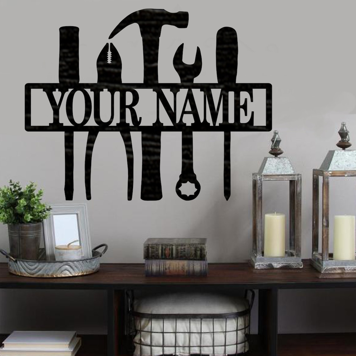 Personalized Workshop Sign Laser Cut out Picture Mirror | Etsy