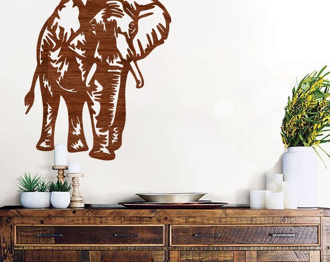 Elephant Laser Cut Out, Picture, Mirror, Wall Accent, Custom Craft Home ...