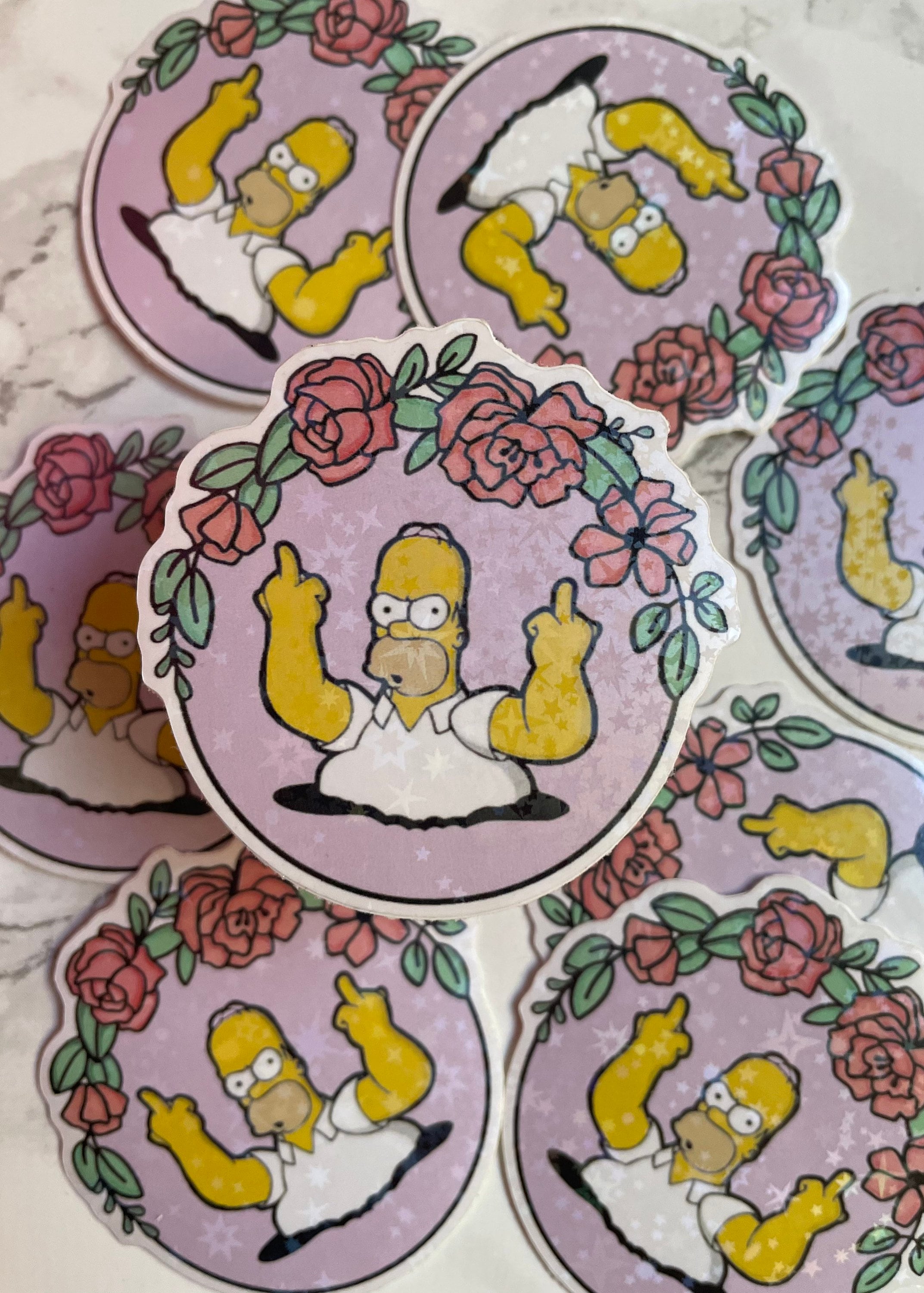 The Simpsons Angry Homer Simpson Swearing Holographic Sticker - Etsy