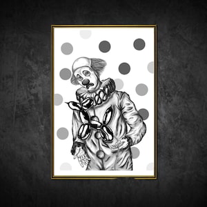 Illustrated A4 Tragic Clown the Sims 4 Wall Art Print - Etsy