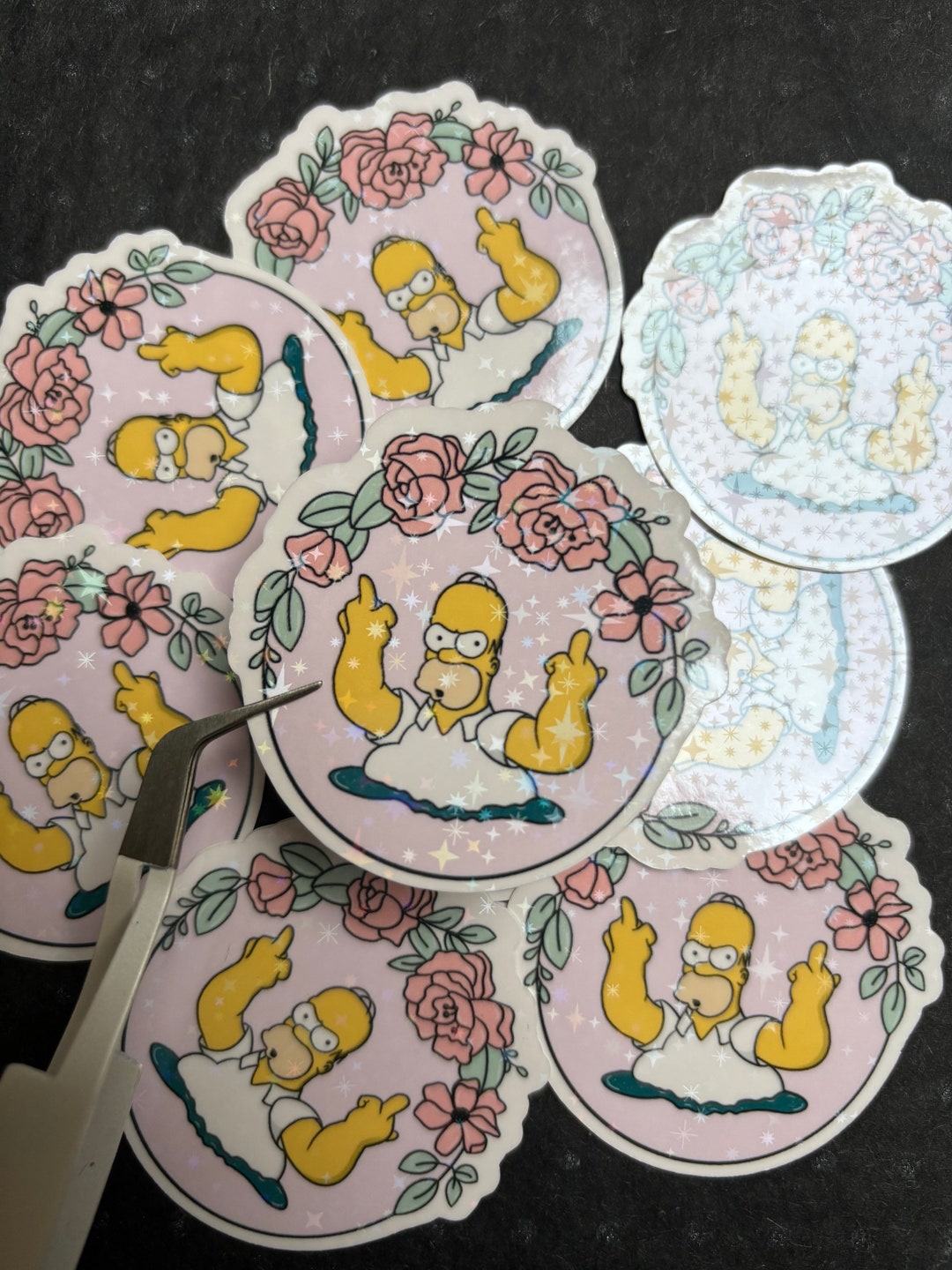 The Simpsons Angry Homer Simpson Swearing Holographic Sticker - Etsy
