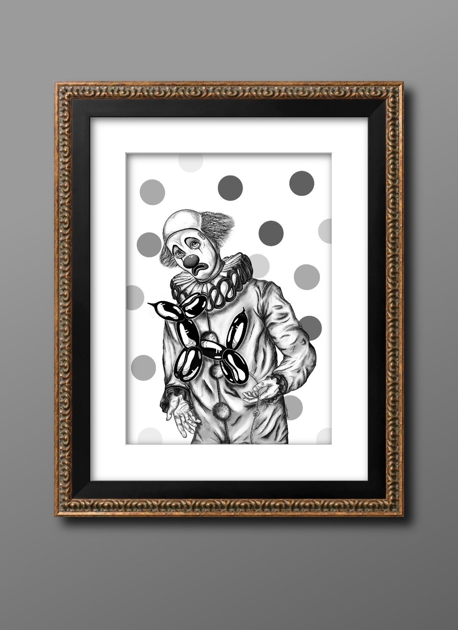 Illustrated A4 Tragic Clown the Sims 4 Wall Art Print - Etsy
