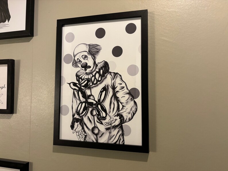 Illustrated A4 Tragic Clown the Sims 4 Wall Art Print - Etsy