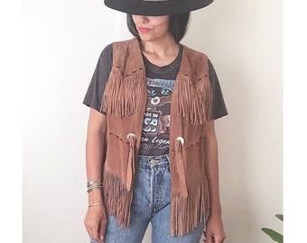 70s Fringe Vest | Etsy