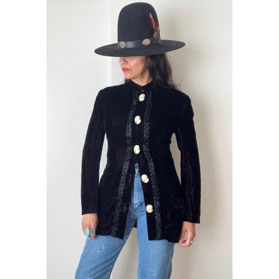 Vintage Helen Storey Velvet Victorian Style Jacket / … - Gem
