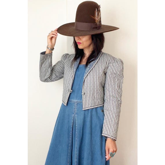 Vintage Cottage Core Quilted Jacket / Calico Prairie … - Gem