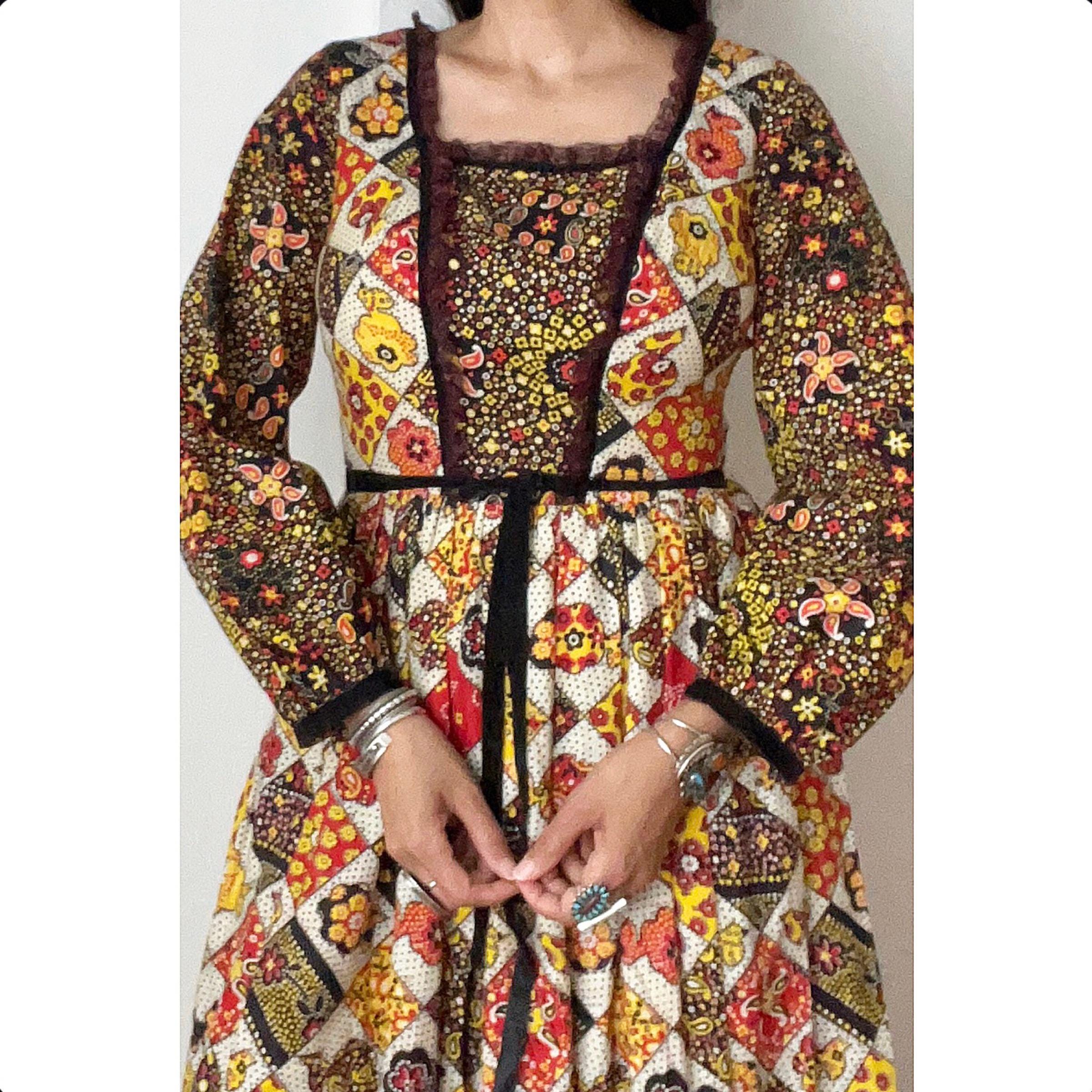 Vintage Candi Jones Cottage Core Maxi Dress as is / 1960s Prairie ...