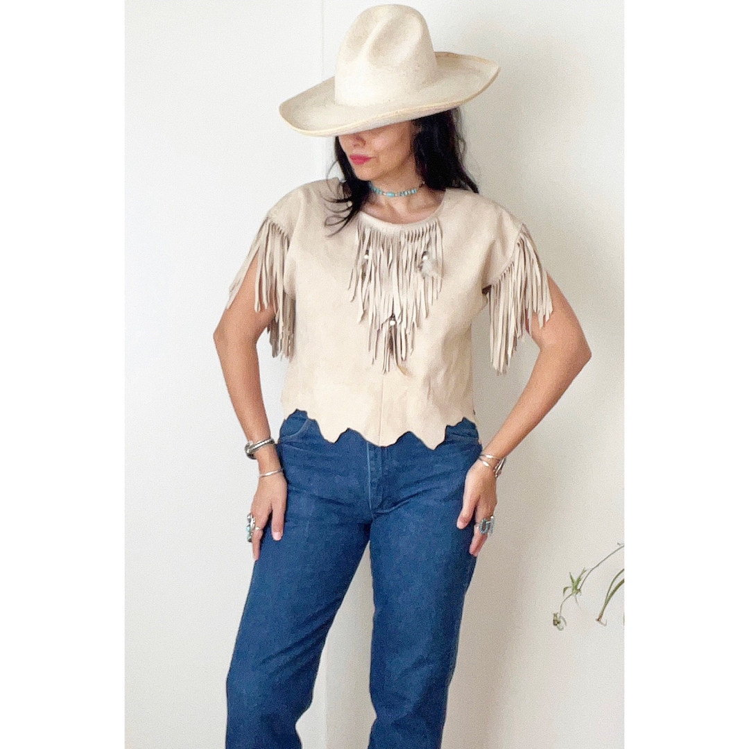 Vintage Southwestern Fringe Blouse / 90s Y2K Southwest Top / Native ...