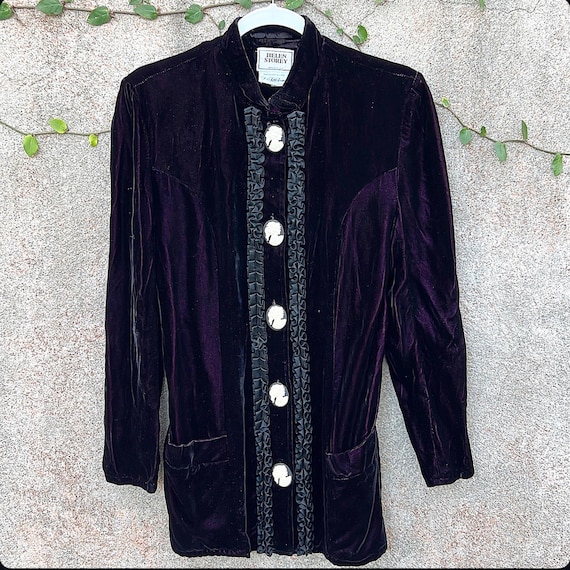 Vintage Helen Storey Velvet Victorian Style Jacket / … - Gem