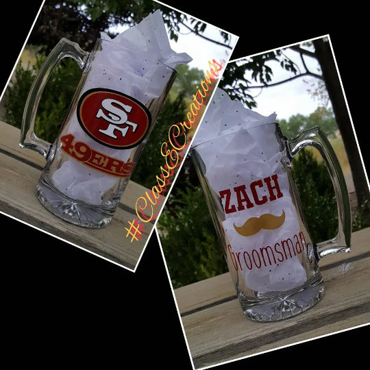 Custom Beer Mug - San Francisco 49ers - Football Mug - Team Mug ...