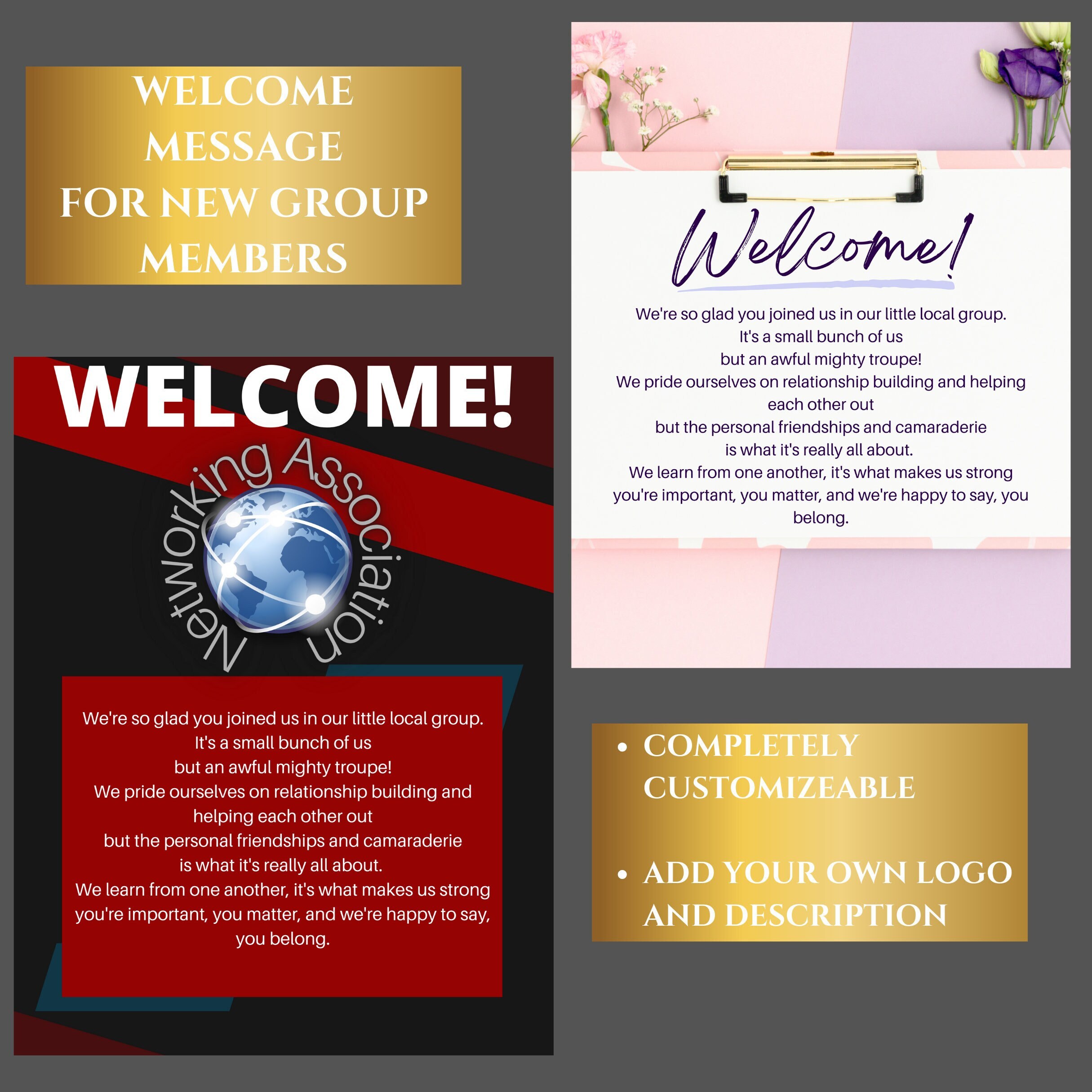 Welcome To Our Group Message