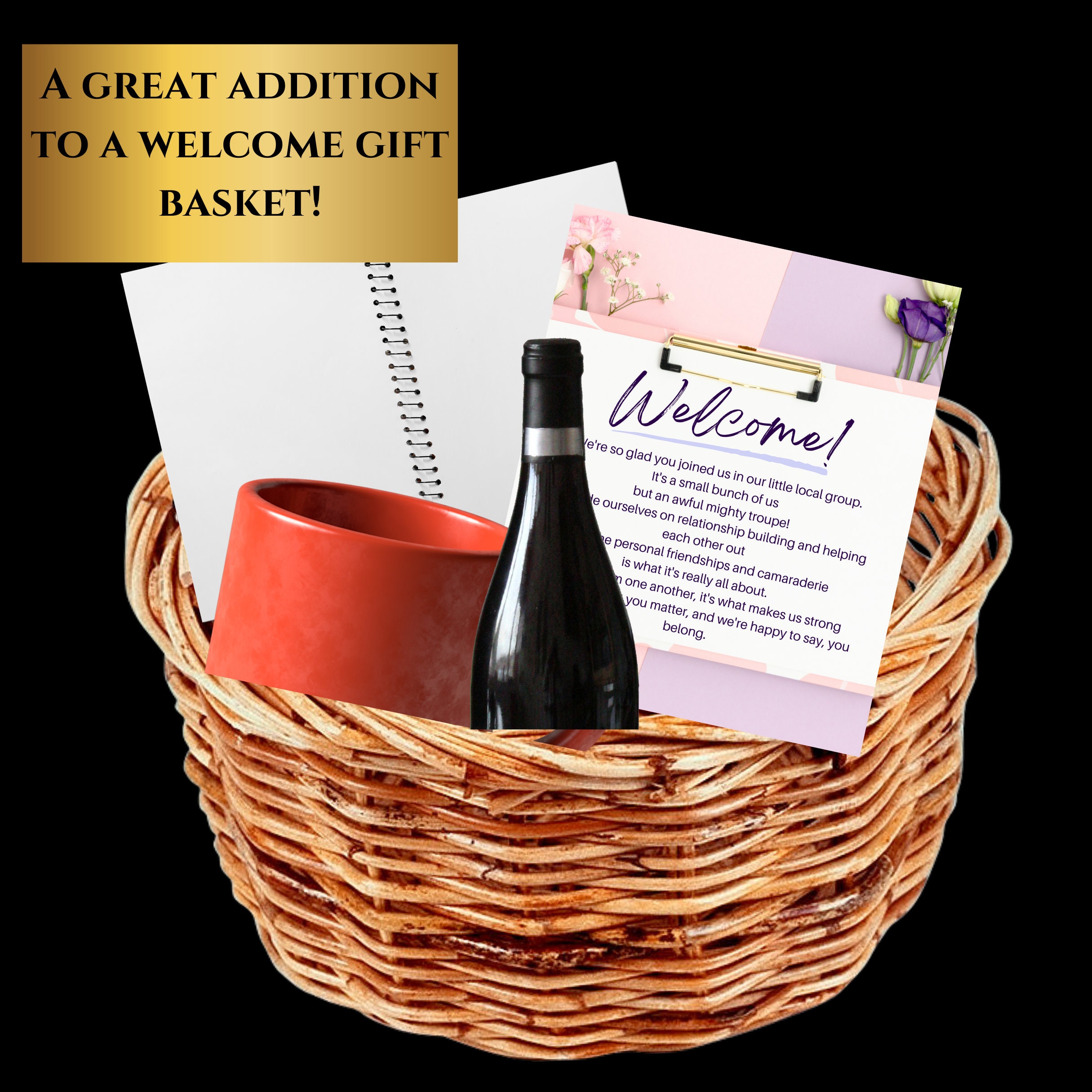 Welcome Letter for Gift Basket, Networking Group Welcome, Company Gifts ...