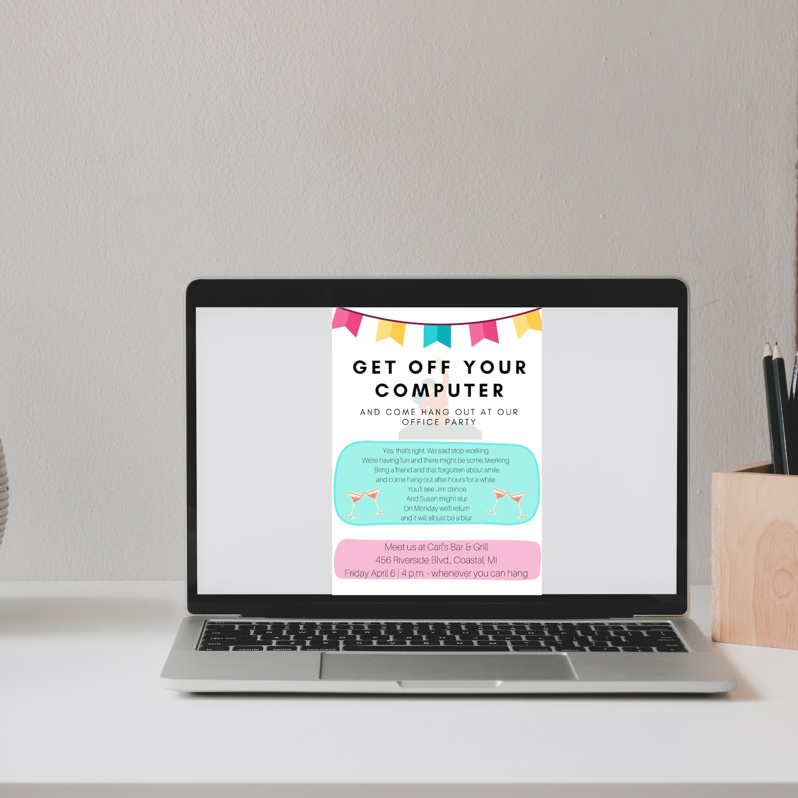 Office Party Invitation, Work Party, Funny, Invitation, Editable ...