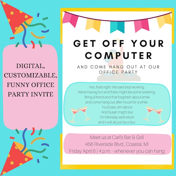 Office Party Invitation Template
