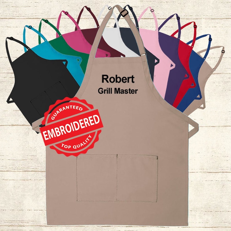 Cross Back Apron With Text - Etsy