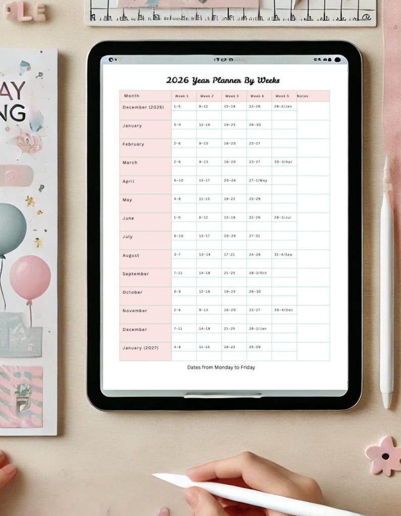 2026 Placement Planner | Weekly Blocks, Rotations Calendar (digital ...