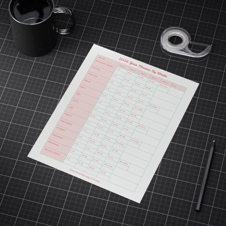 2026 Placement Planner | Weekly Blocks, Rotations Calendar (digital ...