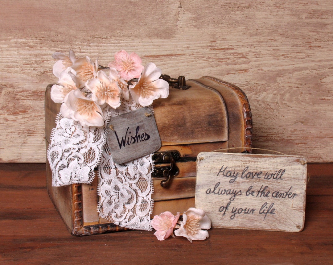 OOAK Rustic Winter Wedding Wish Chest - Etsy