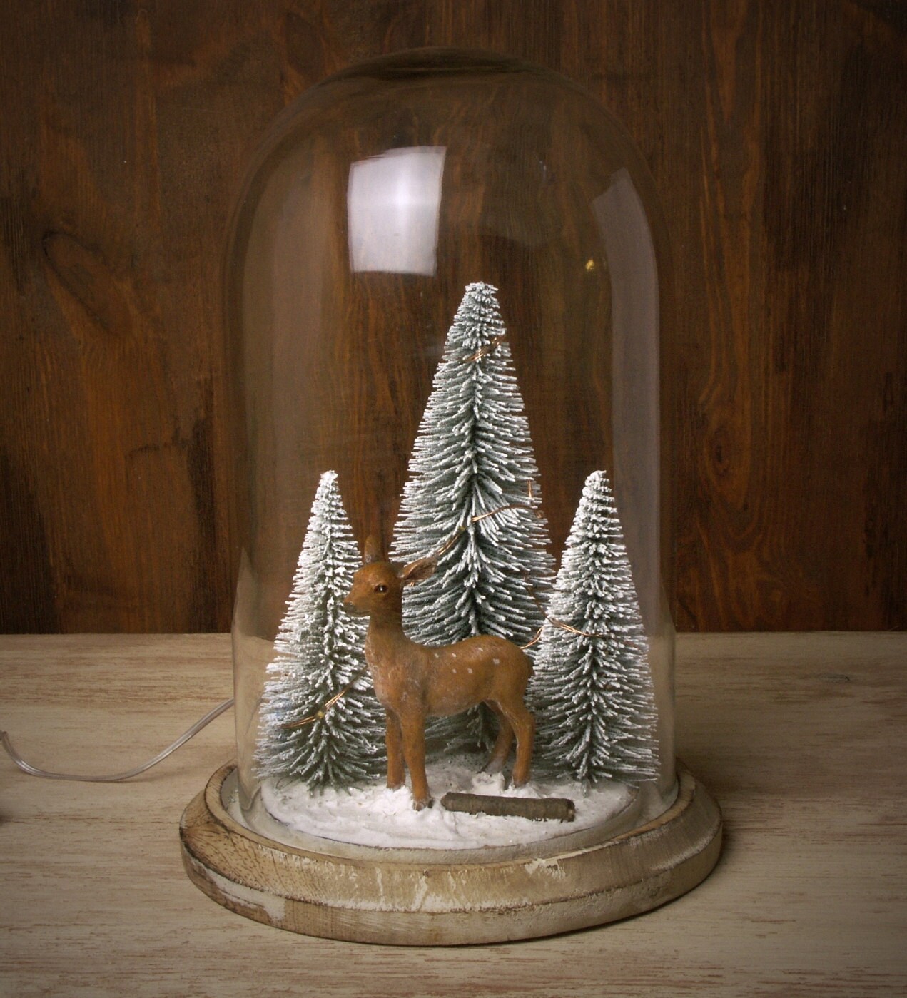 Illuminated Winterwonderland Glass Dome - Etsy