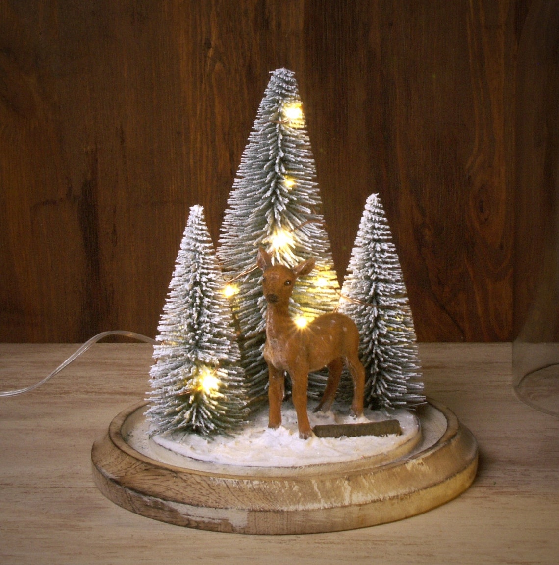 Illuminated Winterwonderland Glass Dome - Etsy