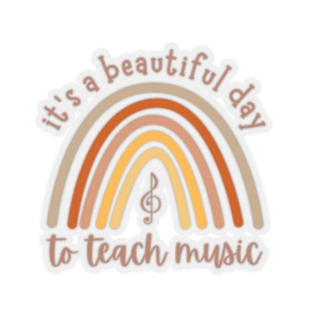 It's A Beautiful Day Sticker, Teacher Sticker, Music Sticker, Music ...
