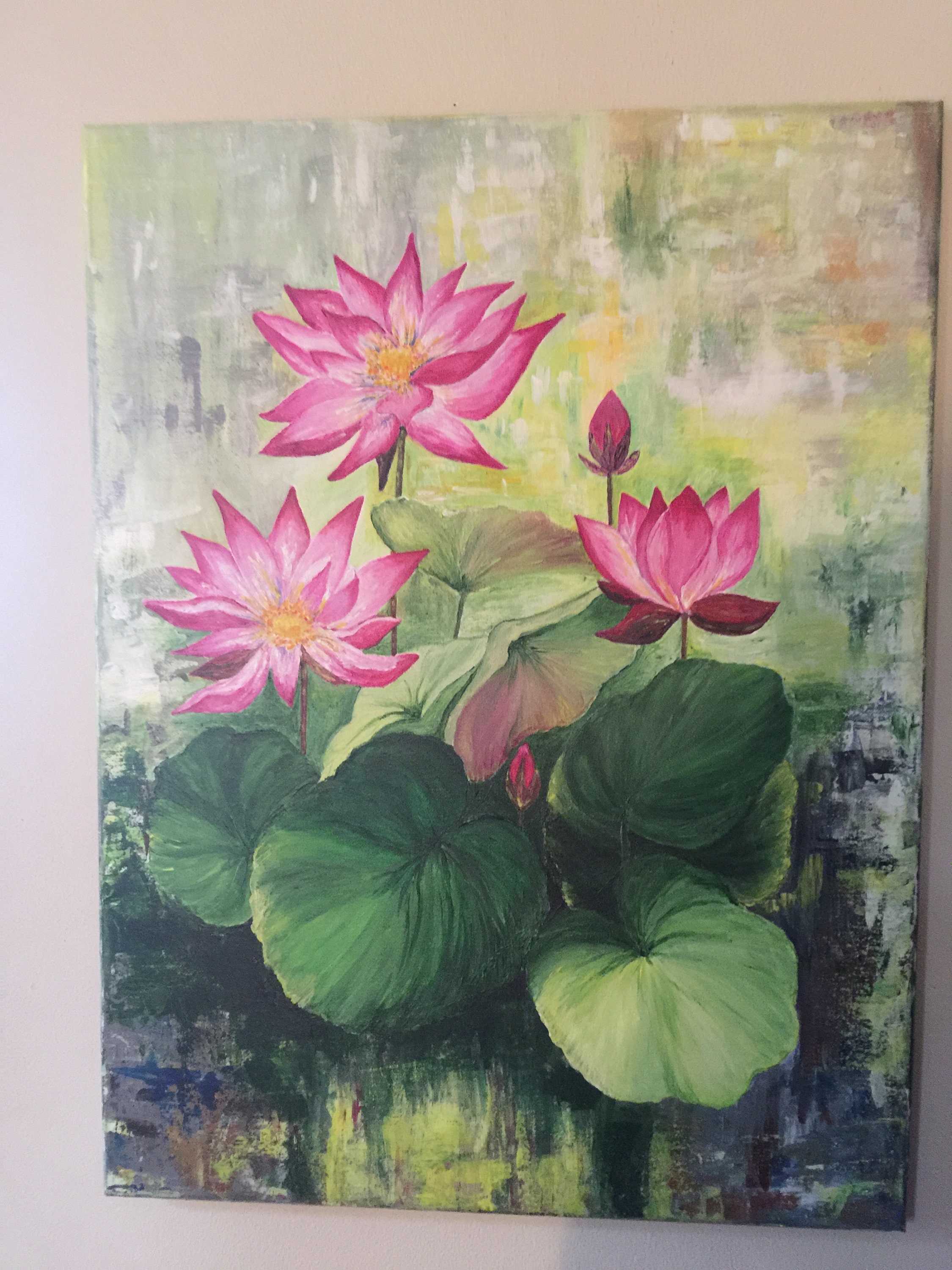 Lotus Painting Acrylic