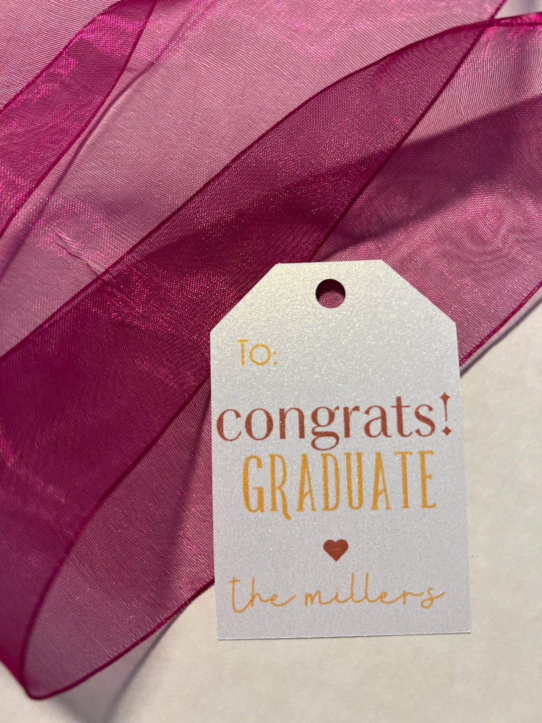 Custom Graduation Gift Tag, Highschool College Graduate Gift Tag ...