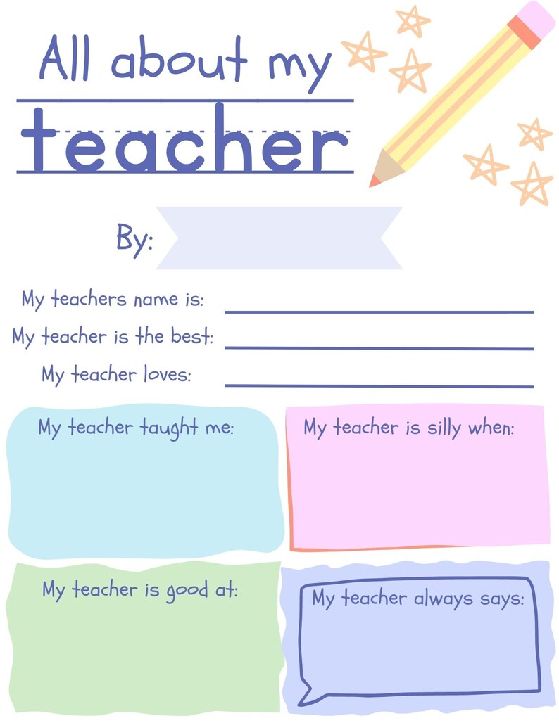 Teacher Appreciation Instant Download, Printable Teacher Thank You Card ...