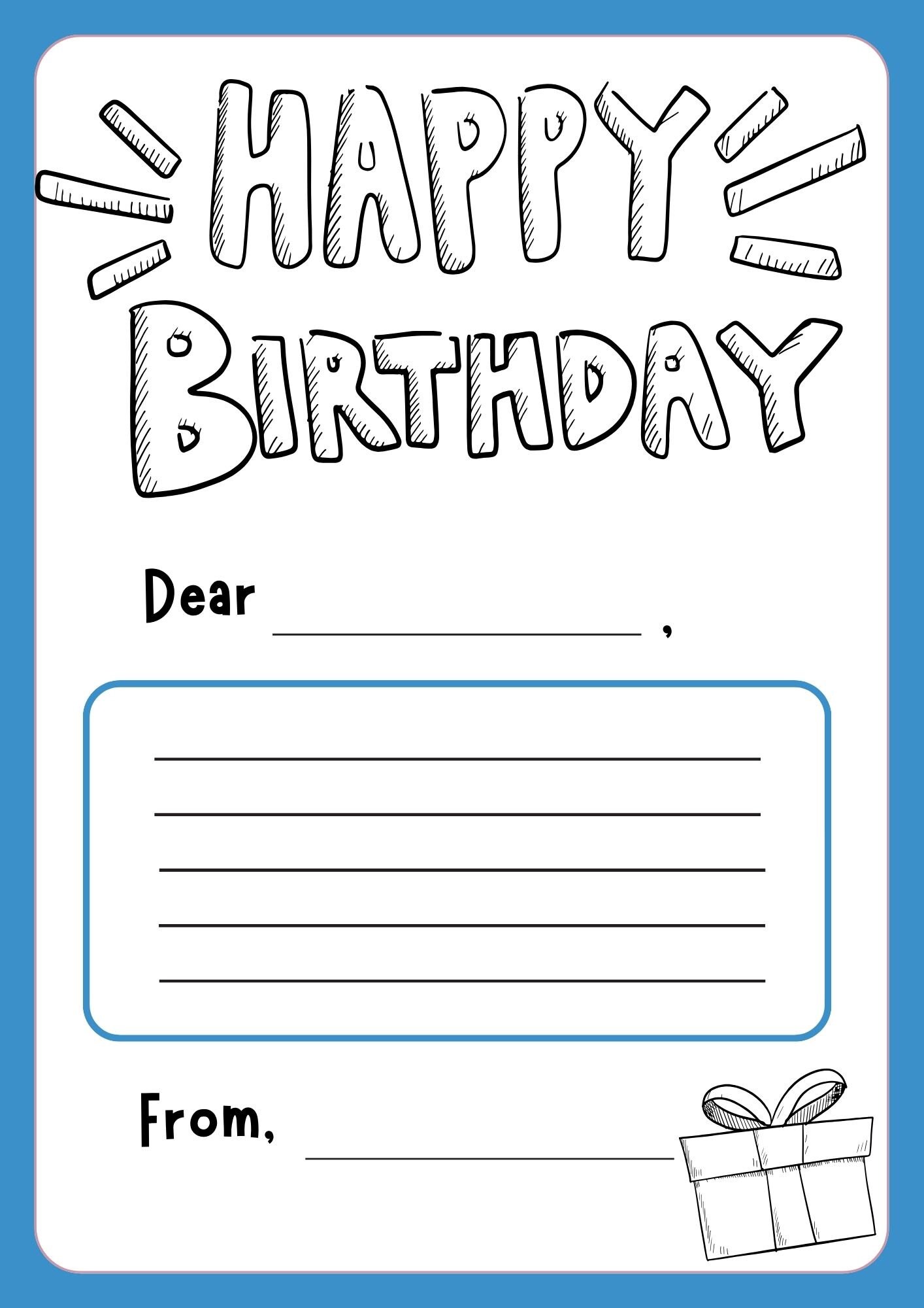 Teacher Student Birthday Instant Download, Printable Teacher Birthday ...