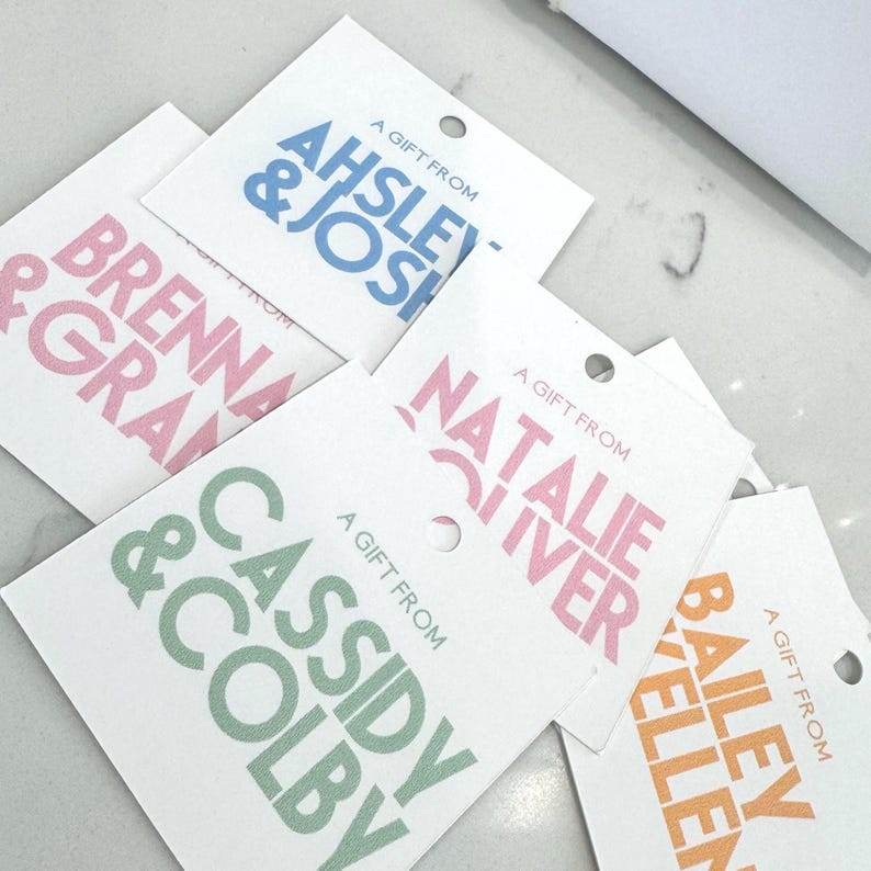 Personalized Gift Tags for Families | Kid's Name Birthday Gift Tag ...