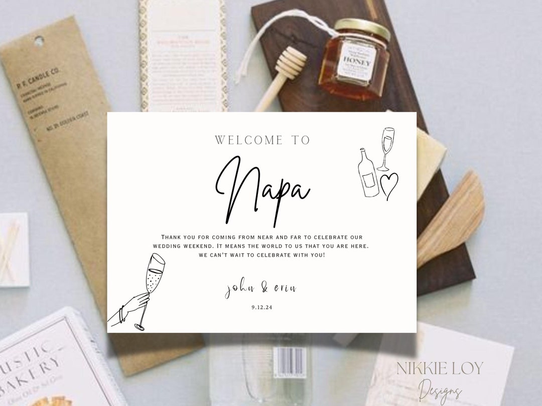 INSTANT DOWNLOAD | Editable Wedding Welcome Card Template | 5x7 Instant ...