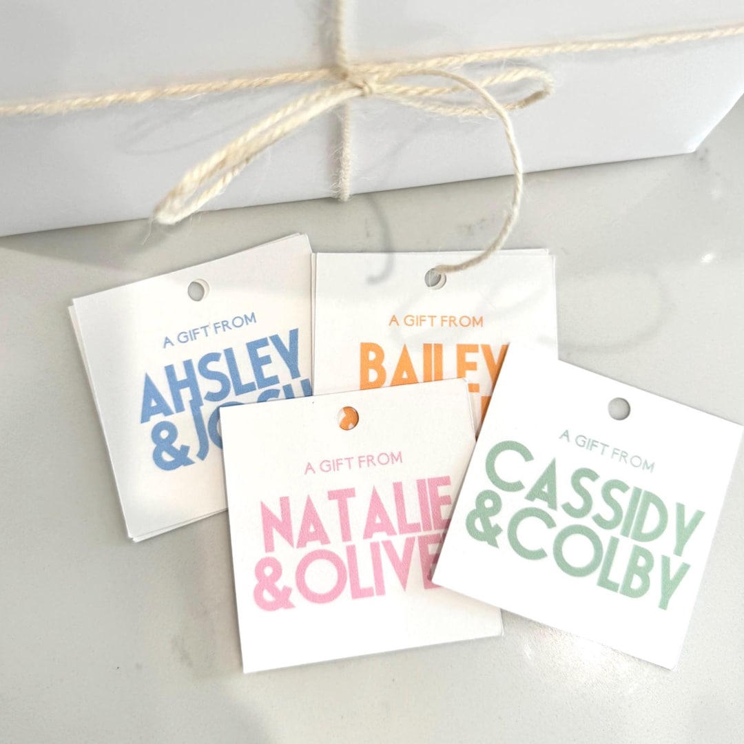 Personalized Gift Tags for Families | Kid's Name Birthday Gift Tag ...