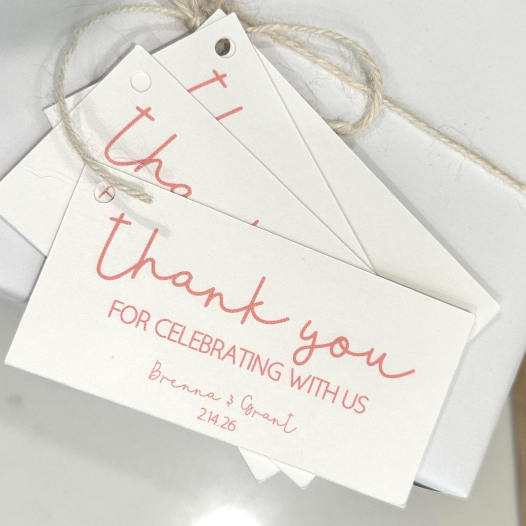 Personalized Gift Tags for Wedding | Thank You for Celebrating With Us ...