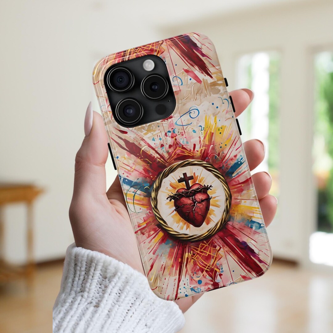 Most Sacred Heart of Jesus Catholic Phone Case, iPhone and Samsung ...