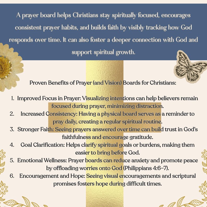 Prayer Vision Board Kit Printable, Free Gift Inside, Vision Board 2026 ...
