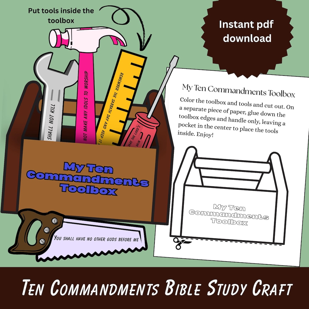 Ten Commandments Coloring Activity for Kids| VBS & Sunday School ...