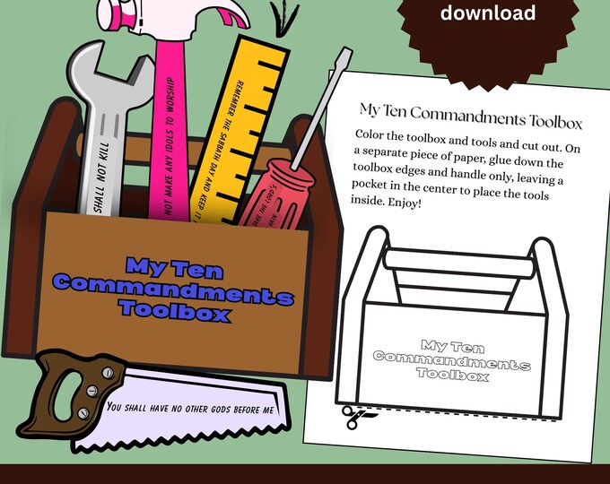Ten Commandments Coloring Activity for Kids| VBS & Sunday School ...