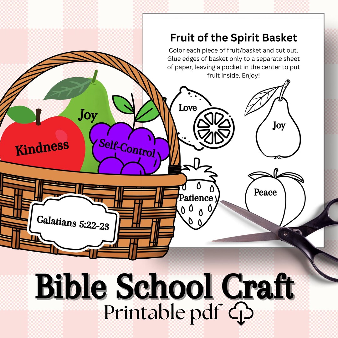 Fruit of the Spirit Bible School Printable, VBS Crafts for Kids ...
