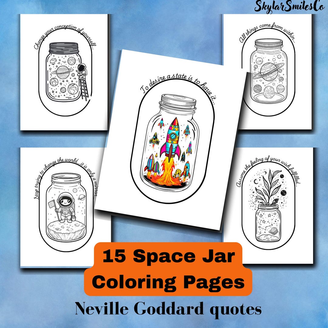 Space Coloring Pages With Neville Goddard Quotes, Law of Assumption ...