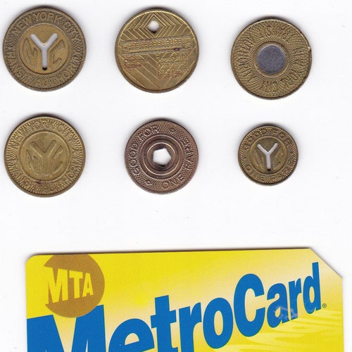 Complete Set of 6 NYC Subway Tokens NYCTA MTA New York City - Etsy