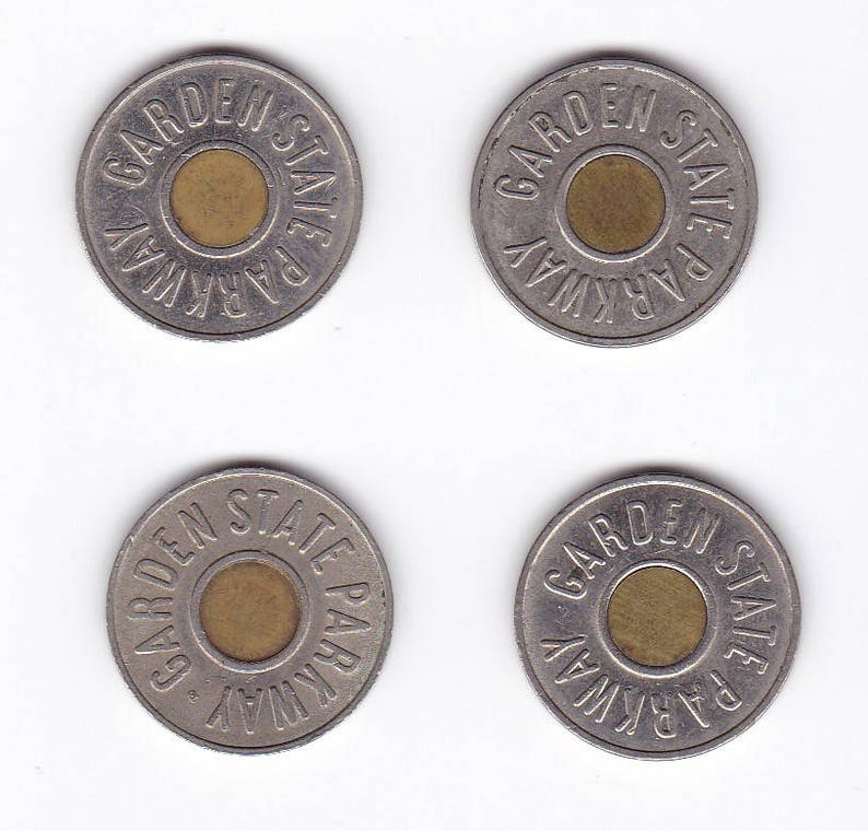 4 Garden State Parkway New Jersey Car Transit Token Vintage NJ ...