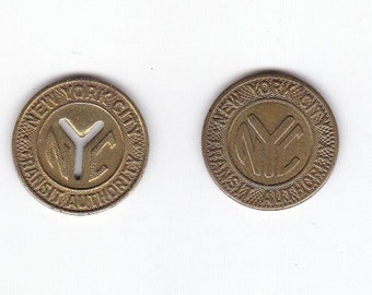 Complete Set of 6 NYC Subway Tokens NYCTA MTA New York City - Etsy