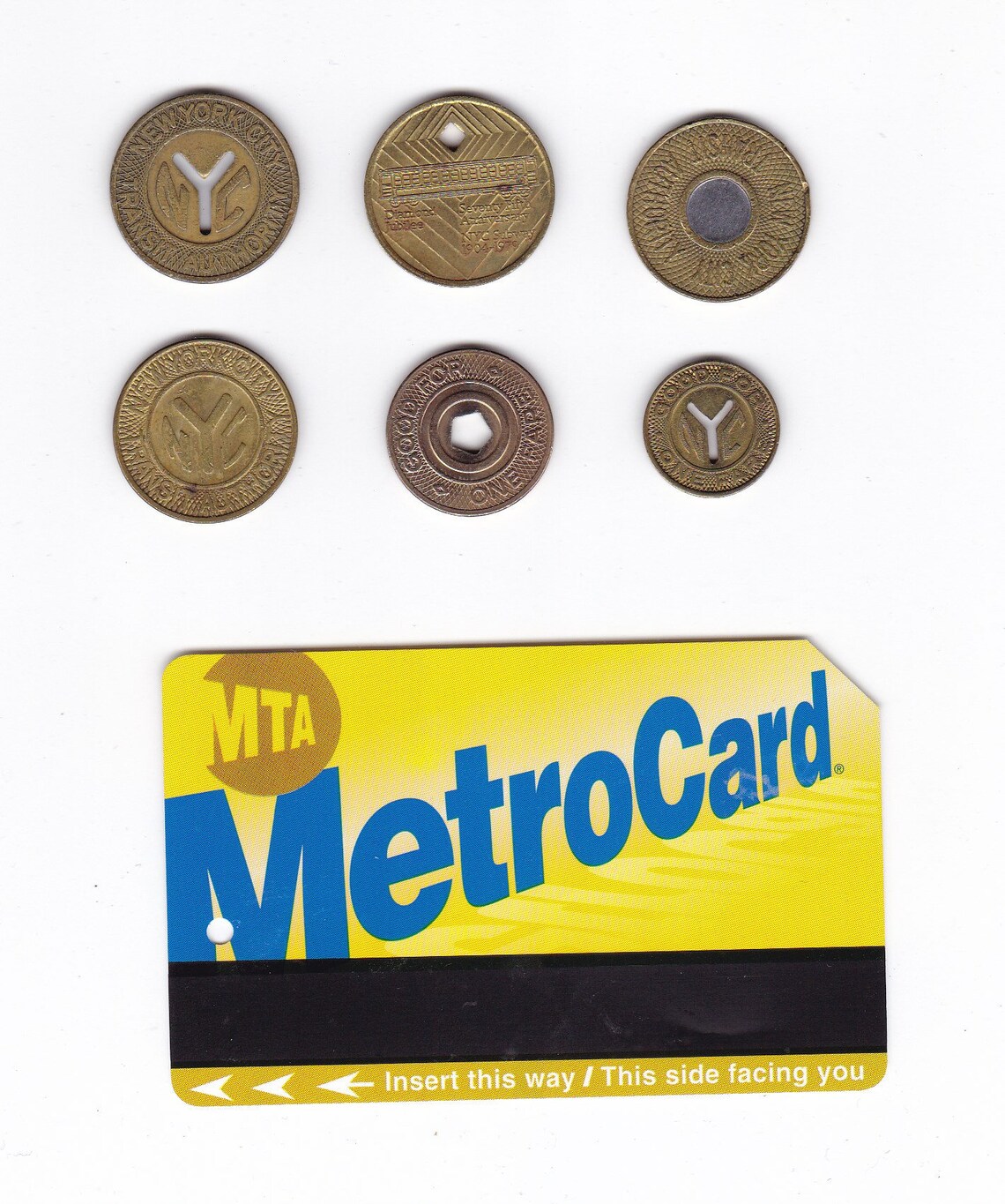 Complete Set of 6 NYC Subway Tokens NYCTA MTA New York City Transit ...