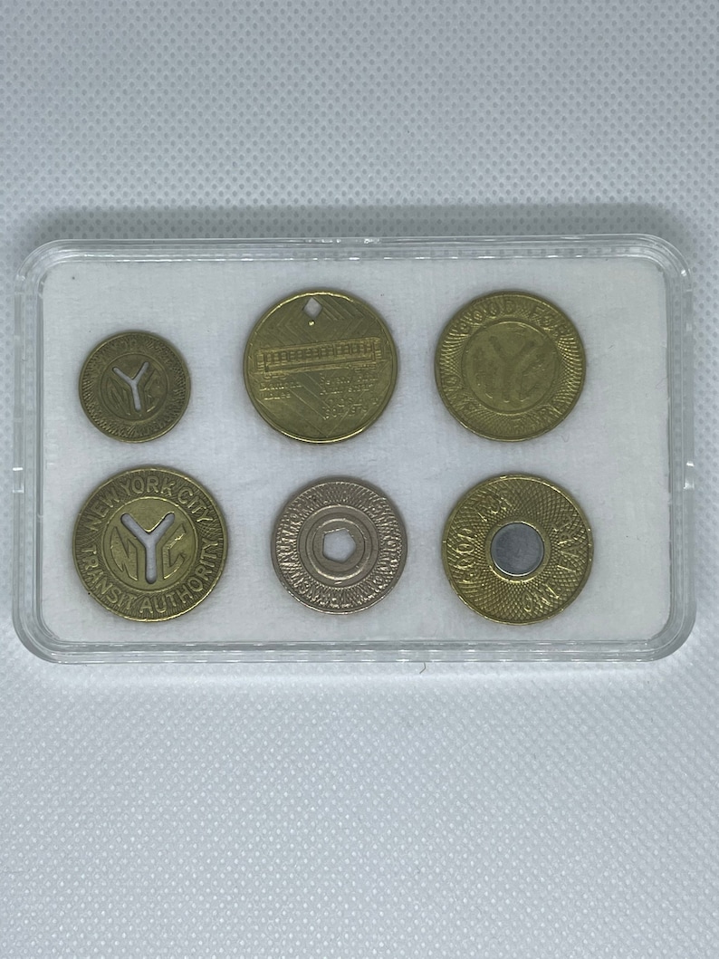 Complete Set of 6 NYC Subway Tokens NYCTA MTA New York City Transit ...